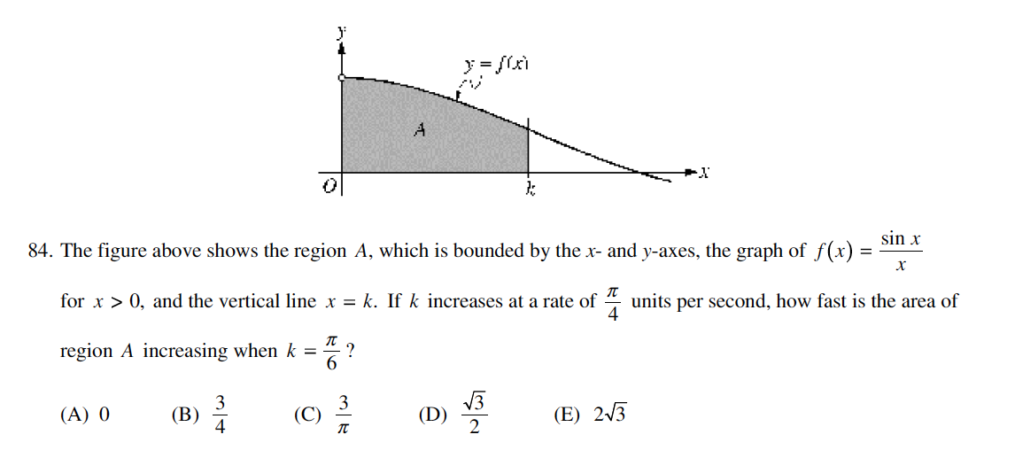 84. The figure above shows the region A, | StudyX