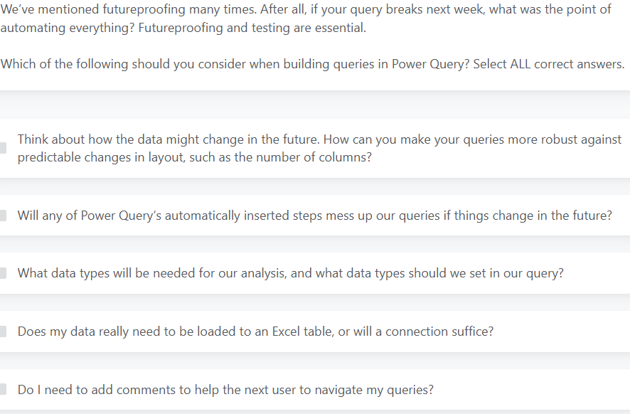 Which of the following should you consider | StudyX