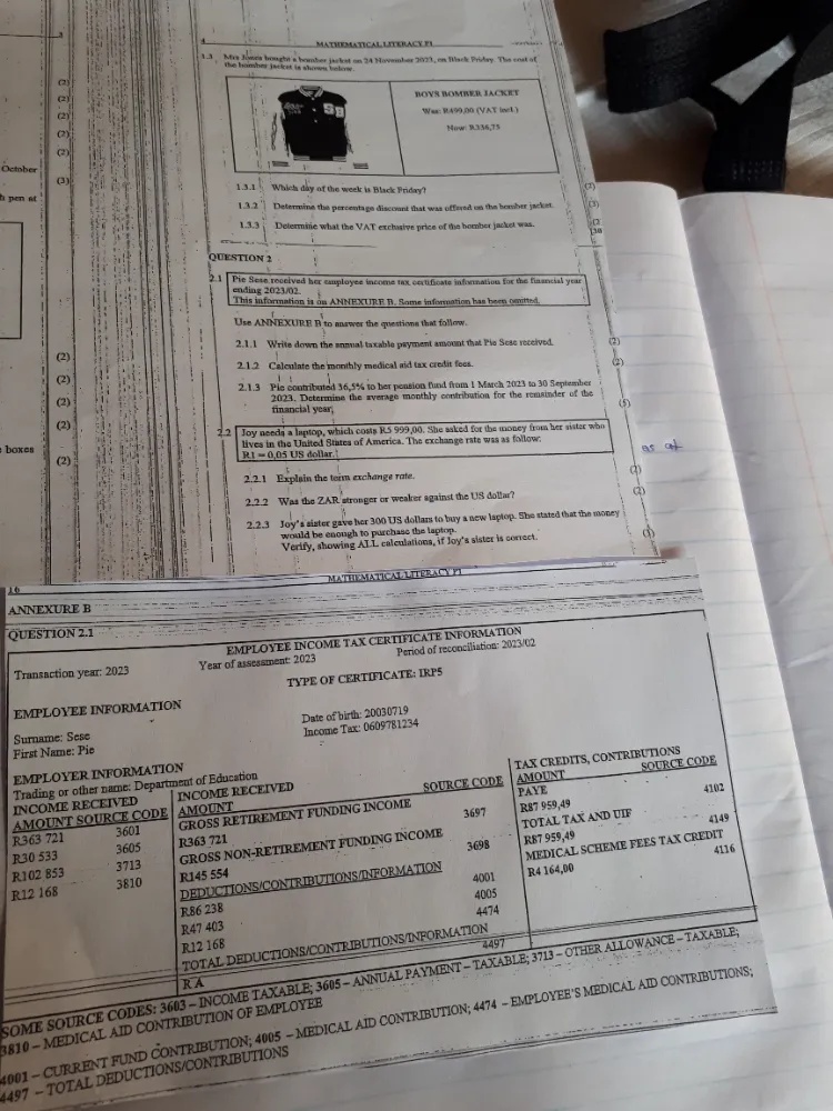 1.3 Mrs Jonra bought a bomber jacket on 24 | StudyX