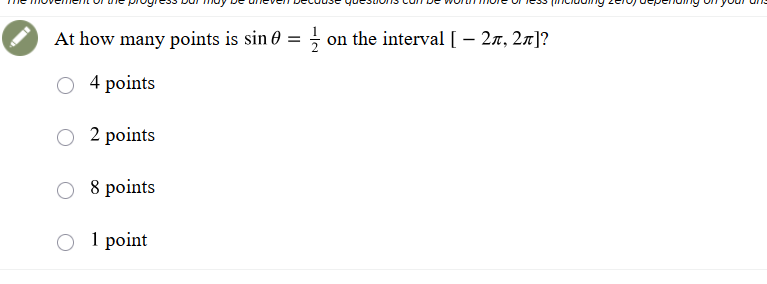 At how many points is $ = {1}{2}$ on the | StudyX