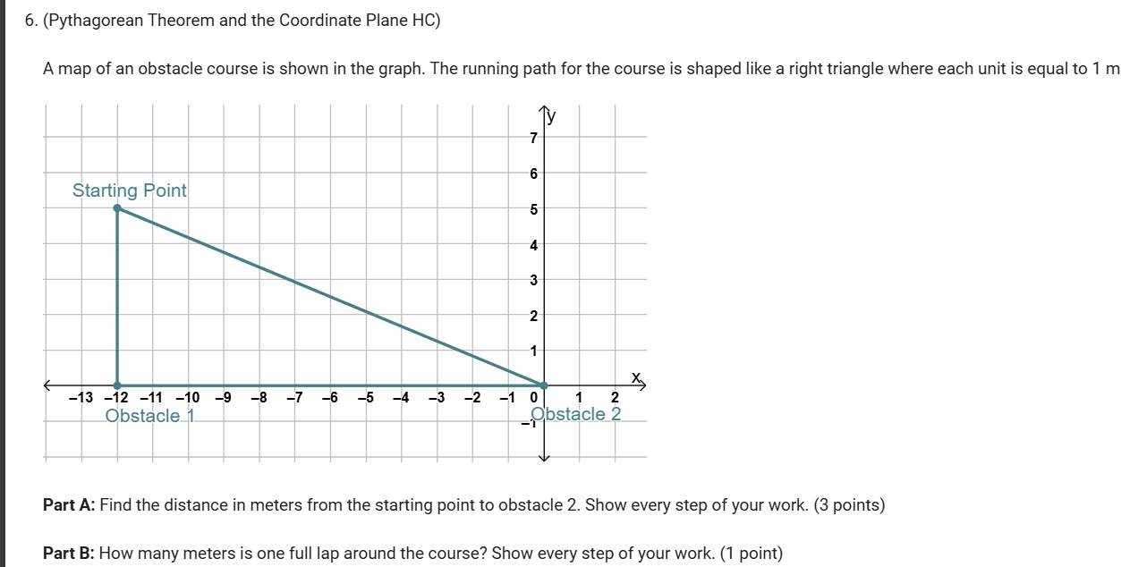 6. (Pythagorean Theorem and the Coordinate | StudyX