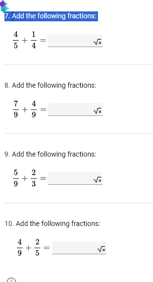 1. Add the following fractions: $ {1}{6} + | StudyX