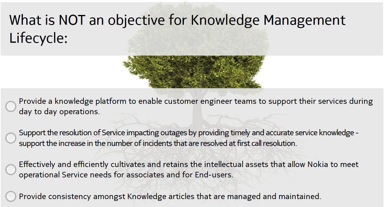 What is NOT an objective for Knowledge | StudyX