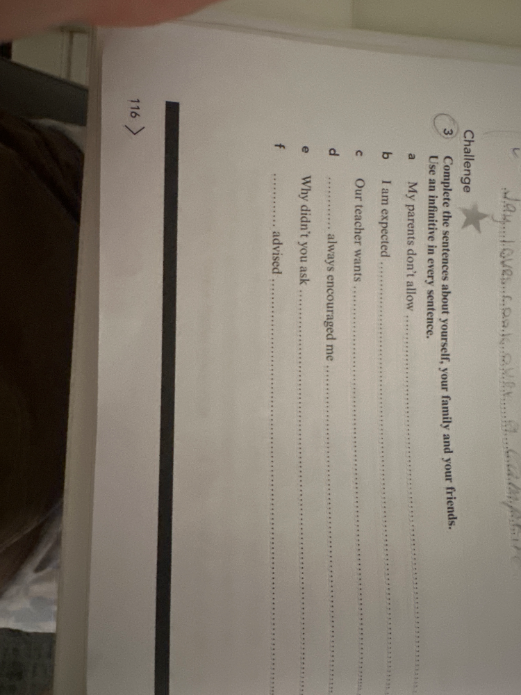 3 Complete the sentences about yourself, | StudyX