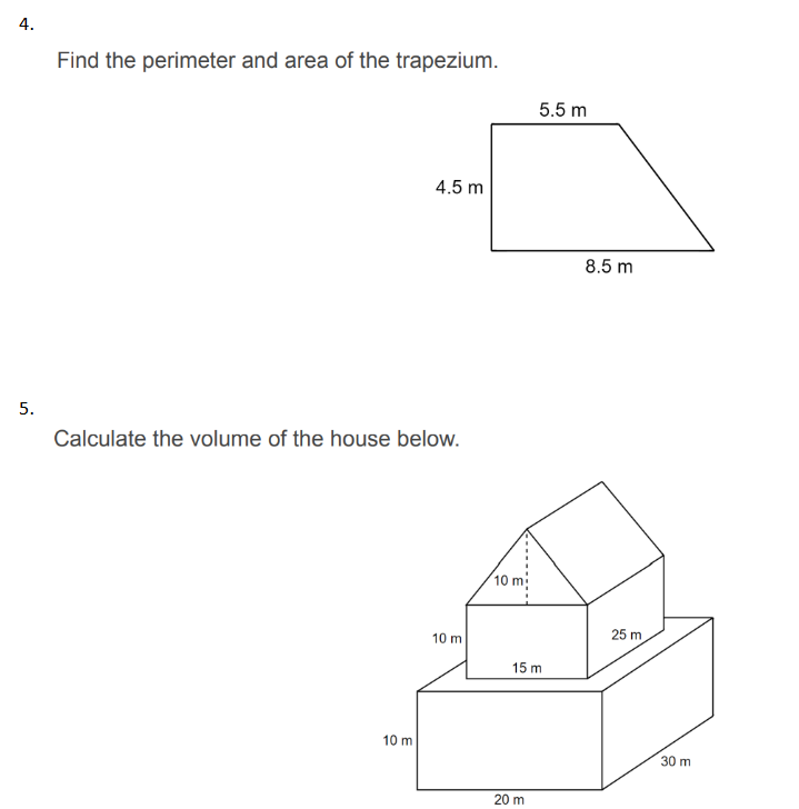 4. Find the perimeter and area of the | StudyX