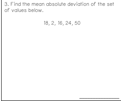 3. Find the mean absolute deviation of the | StudyX