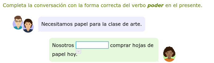 Completa la conversación con la forma | StudyX