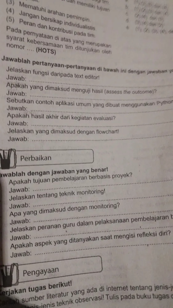 Jawablah pertanyaan-pertanyaan di bawah ini | StudyX