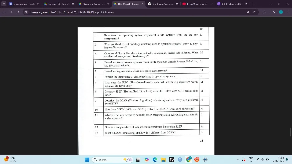 1. How does the operating system implement a | StudyX