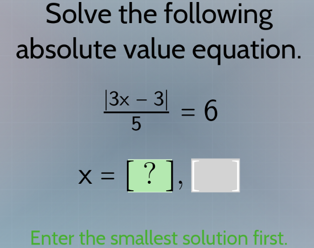 Solve the following absolute value equation. | StudyX