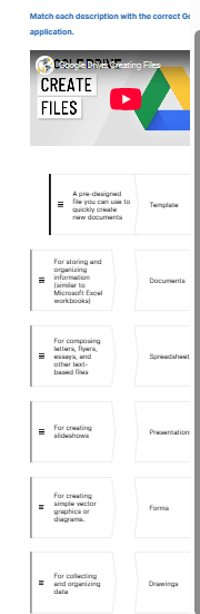Match each description with the correct | StudyX