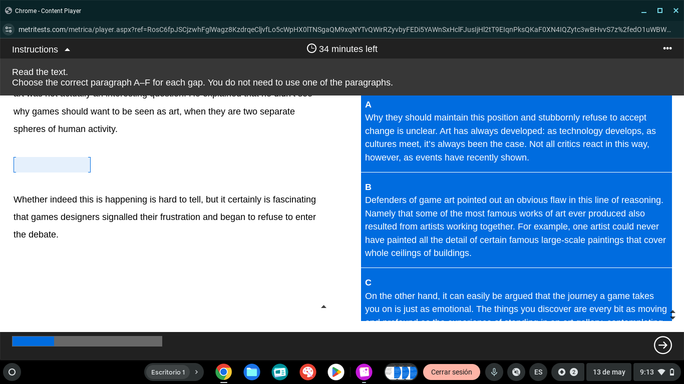 Instructions Read the text. Choose the | StudyX