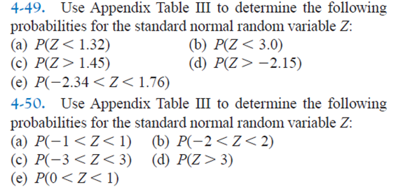 4-49. Use Appendix Table III to determine | StudyX