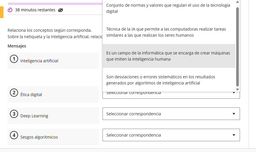 Relaciona los conceptos según corresponda. | StudyX