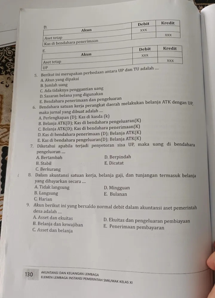 5. Berikut ini merupakan perbedaan antara UP | StudyX