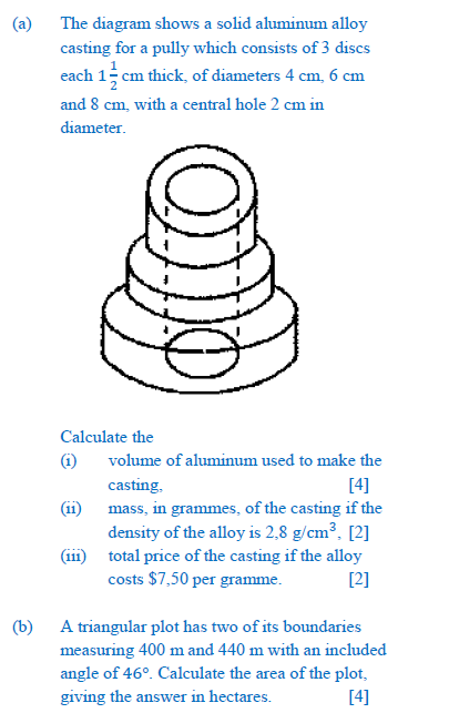 (a) The diagram shows a solid aluminum alloy | StudyX