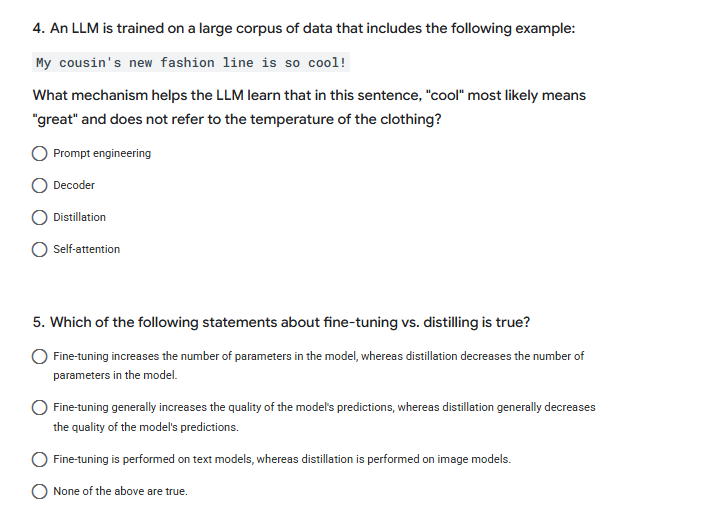 4. An LLM is trained on a large corpus of | StudyX