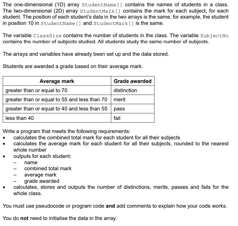 The one-dimensional (1D) array | StudyX