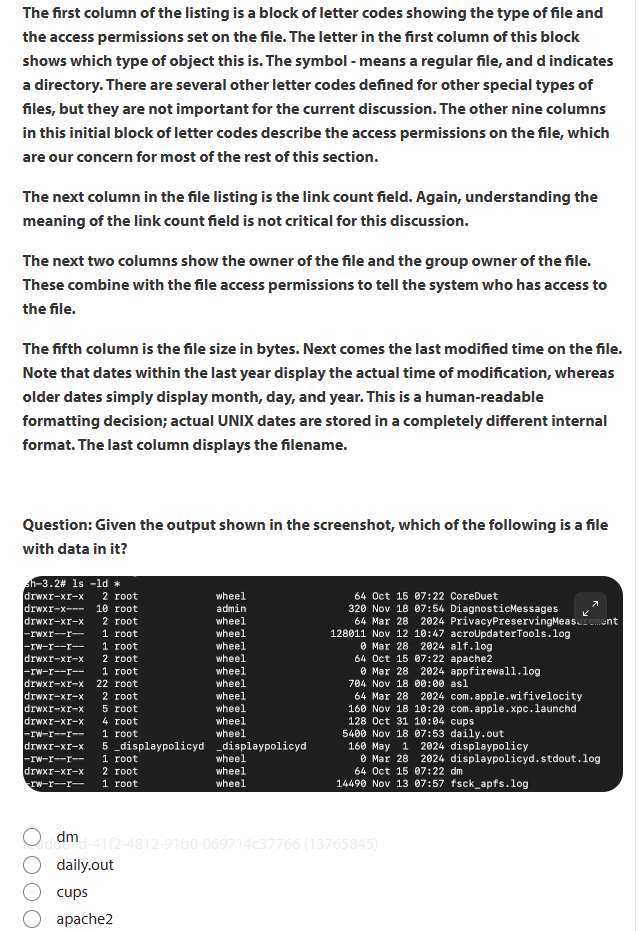 The first column of the listing is a block | StudyX