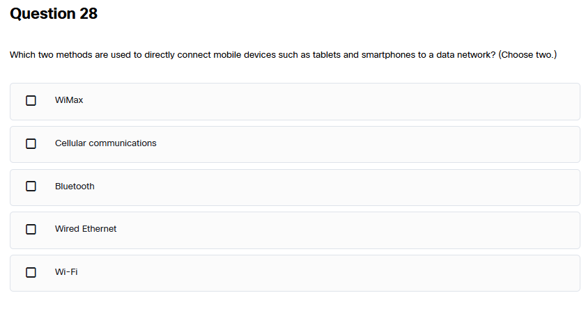 Question 28 Which two methods are used to | StudyX