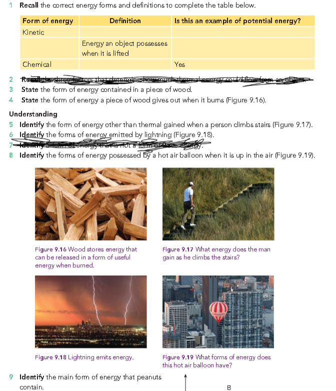 1 Recall the correct energy forms and | StudyX