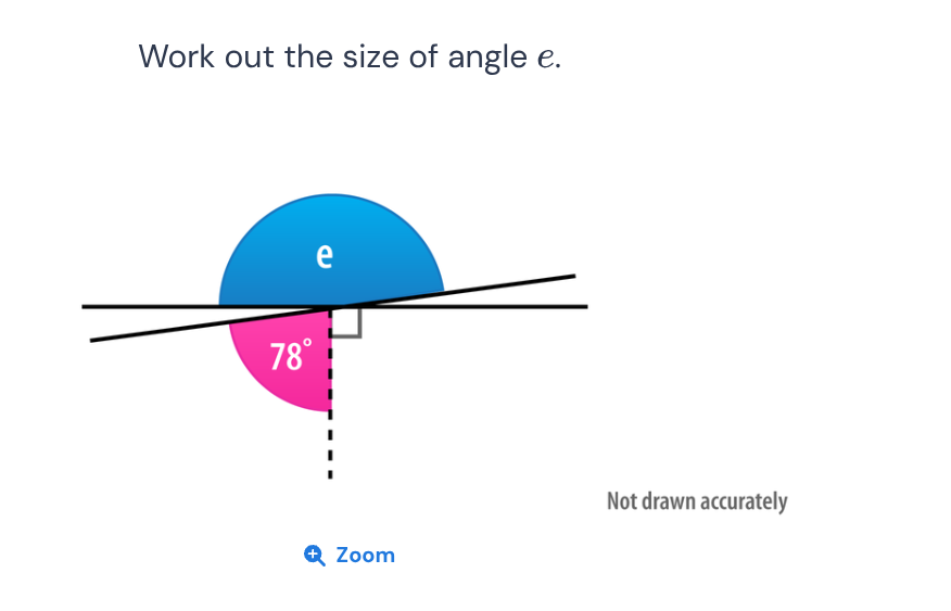 Work out the size of angle e. In the | StudyX