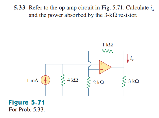5.33 Refer to the op amp circuit in Fig. | StudyX