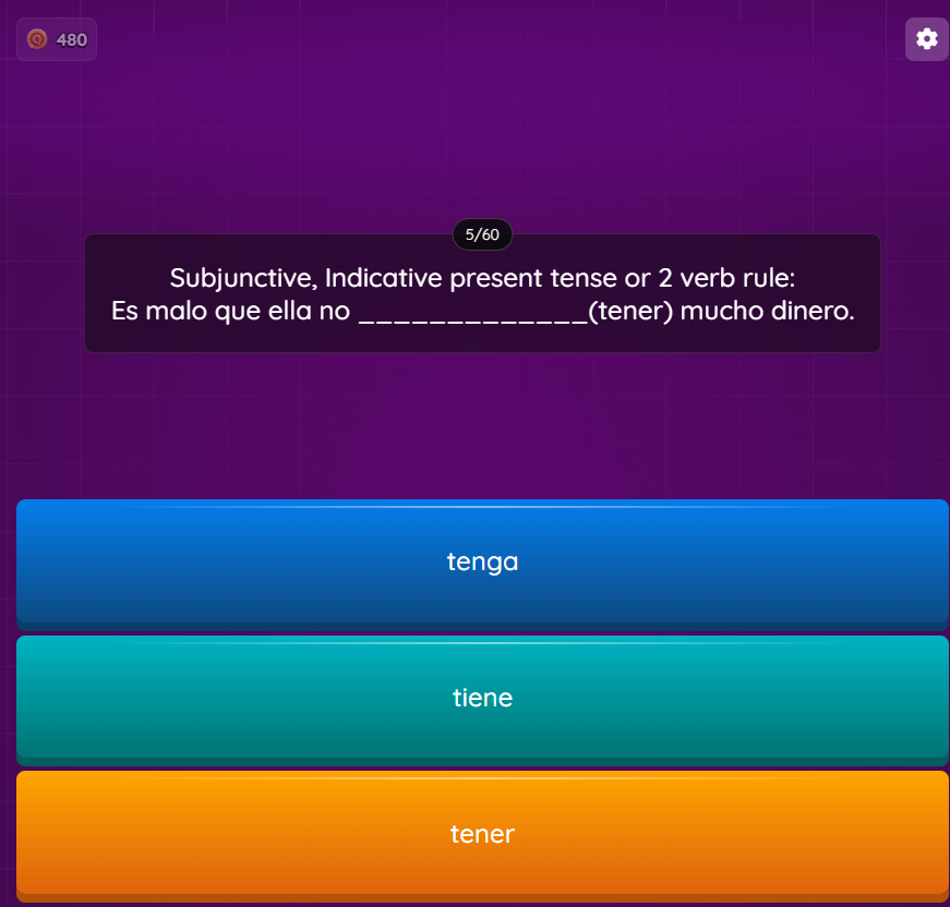 Subjunctive, Indicative present tense or 2 | StudyX