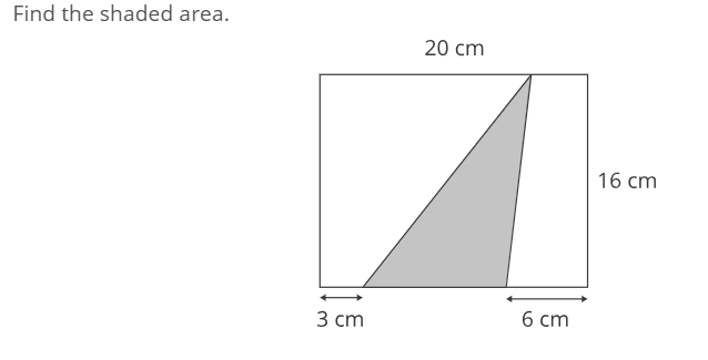 Find the shaded area. The image shows a | StudyX