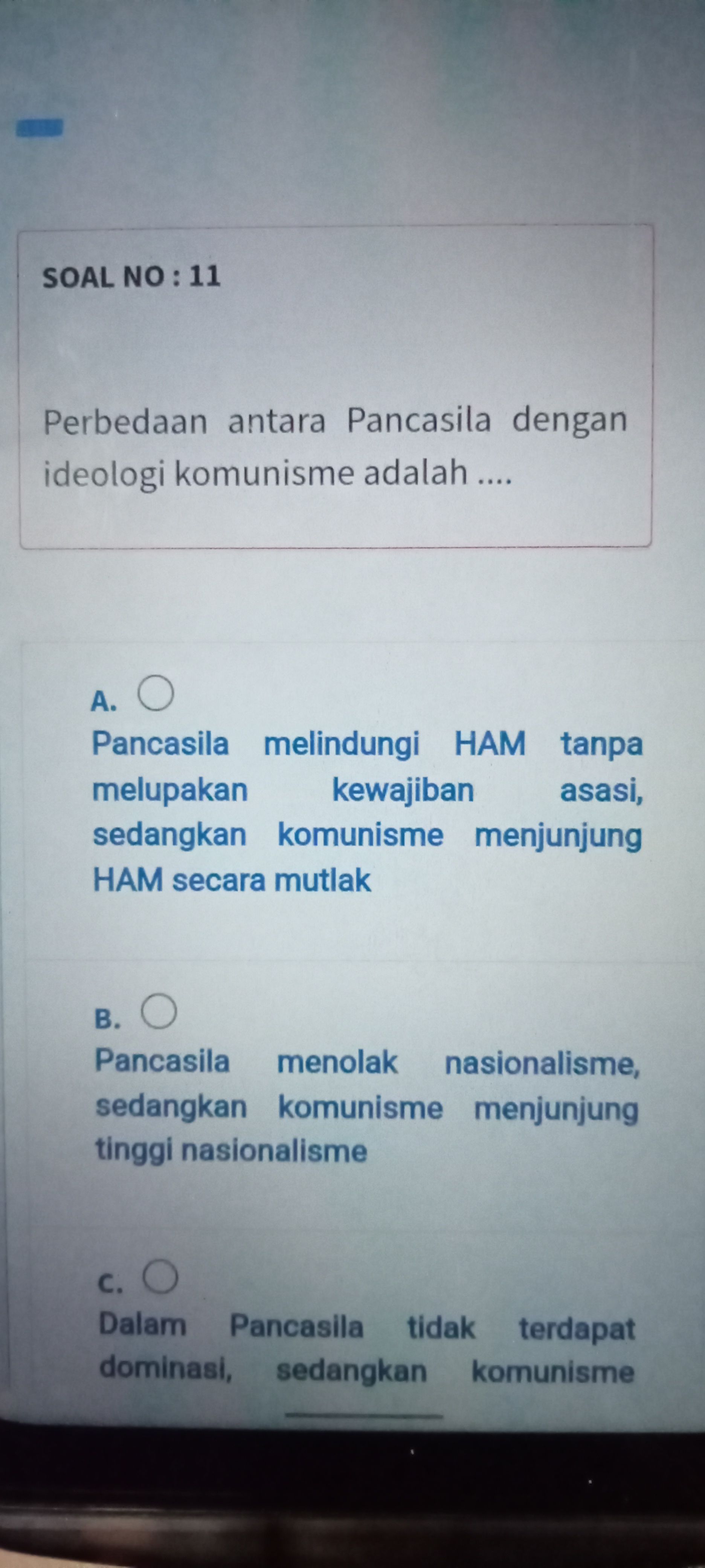 SOAL NO 11 Perbedaan antara Pancasila dengan | StudyX