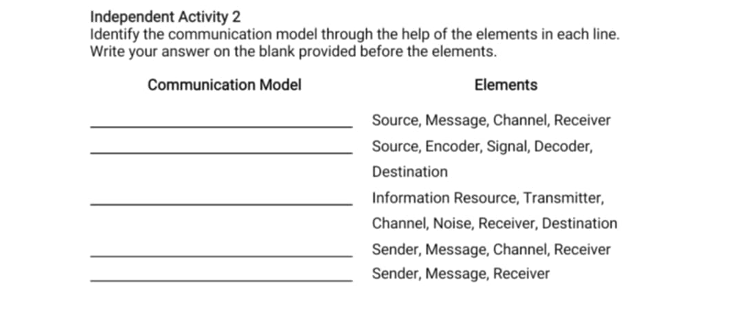 Independent Activity 2 Identify the | StudyX