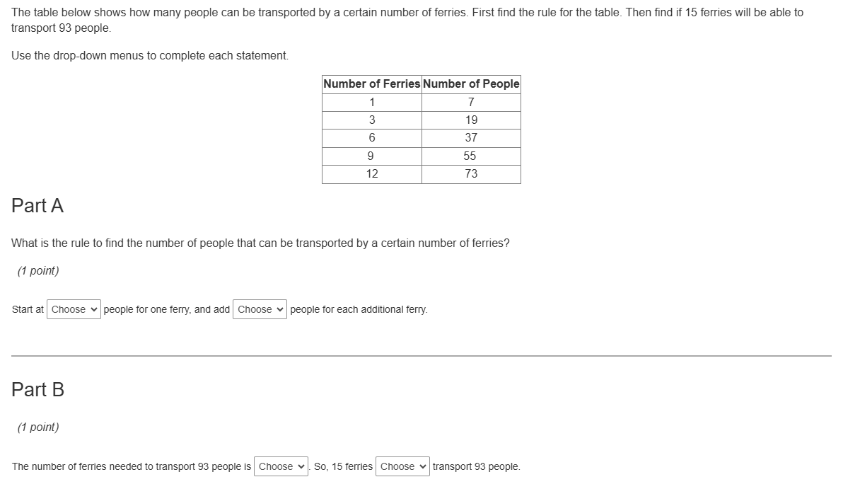 The table below shows how many people can be | StudyX