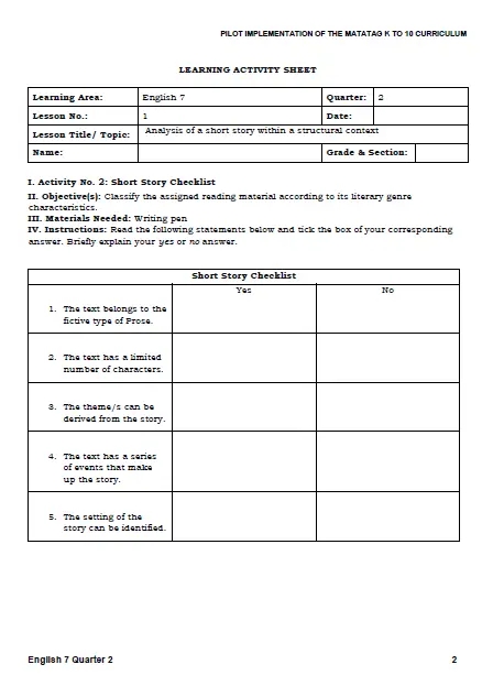 FILOT IMPLEMENTATION OF THE MATATAG K TO 10 | StudyX