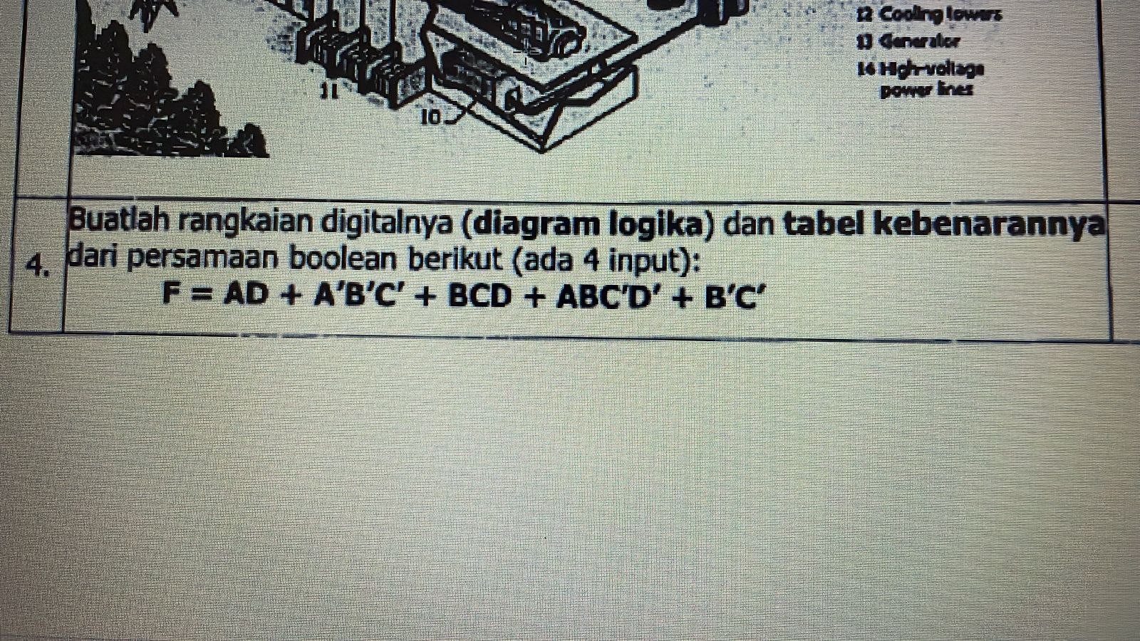 Buatlah rangkaian digitalnya diagram logika | StudyX
