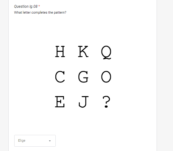 Question 1 g 08 What letter completes the | StudyX