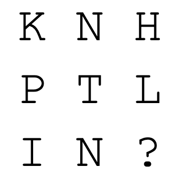 What letter completes the pattern ccc K N | StudyX