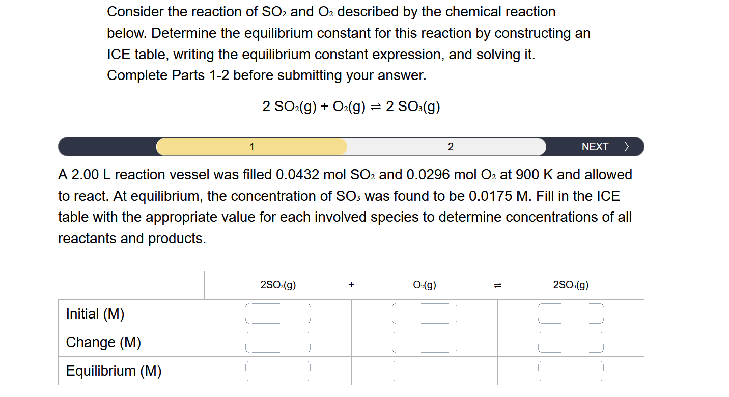 Consider the reaction of SO2 and O2 | StudyX