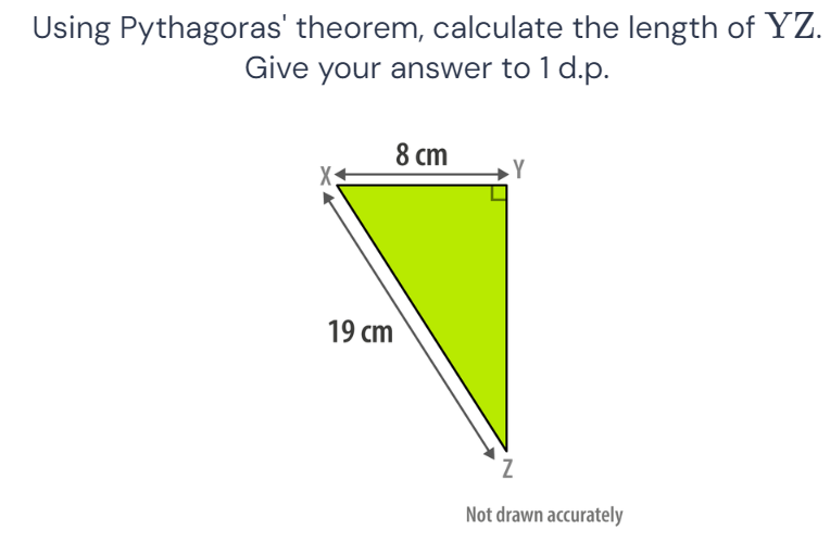 Using Pythagoras theorem calculate the | StudyX