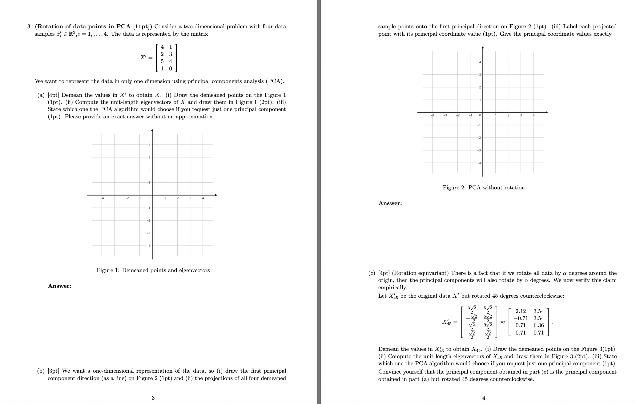 3 (Rotation of data points in PCA 11pt) | StudyX