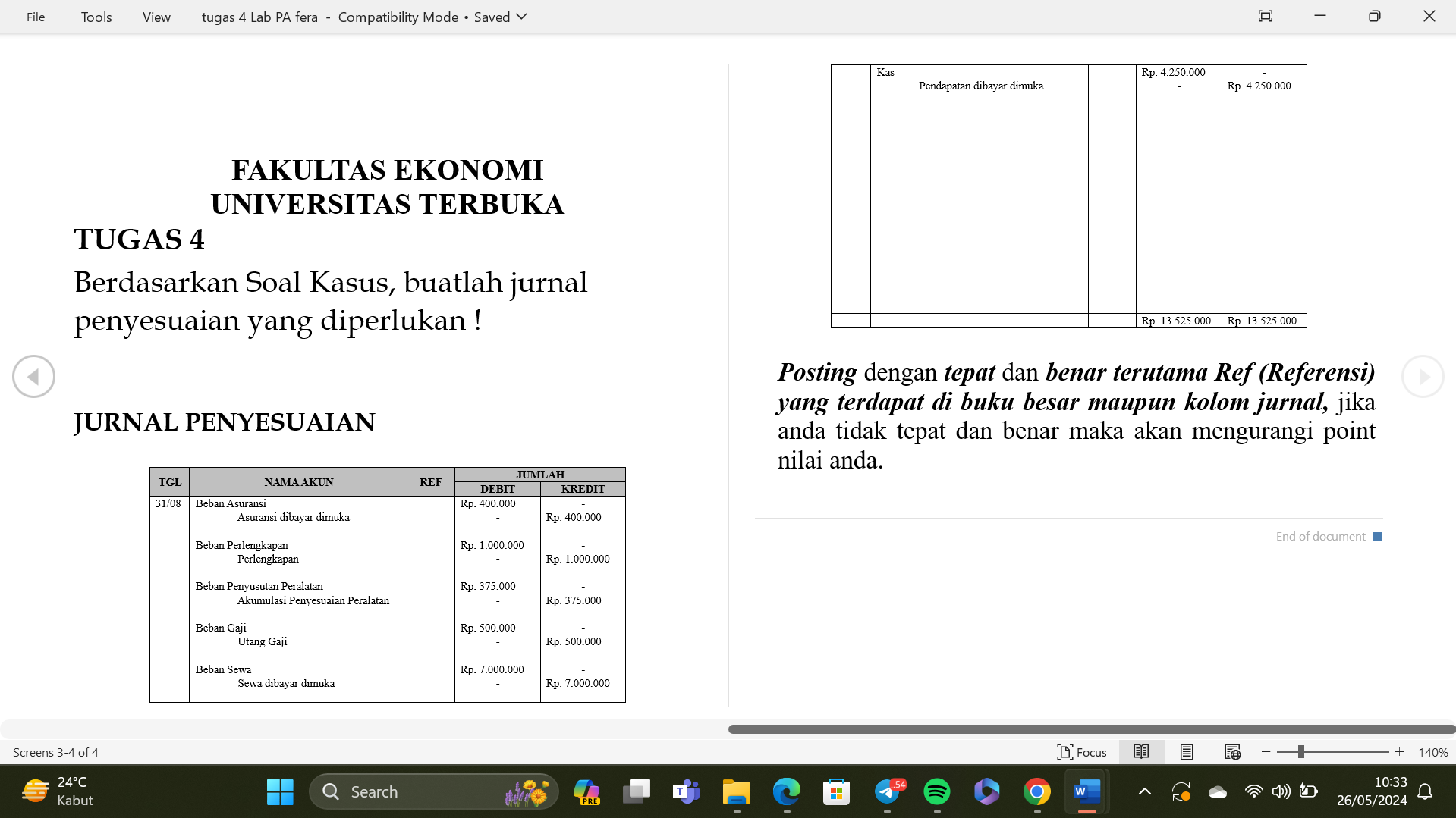 File Tools View tugas 4 Lab PA fera - | StudyX