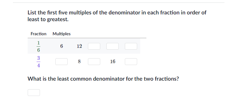 List the first five multiples of the | StudyX