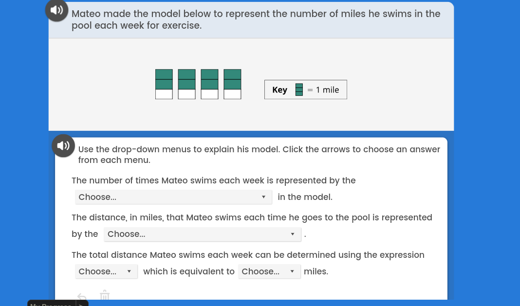 Mateo made the model below to represent the | StudyX