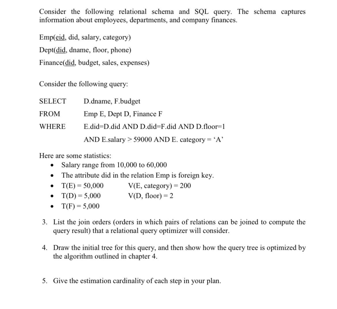 Consider the following relational schema | StudyX