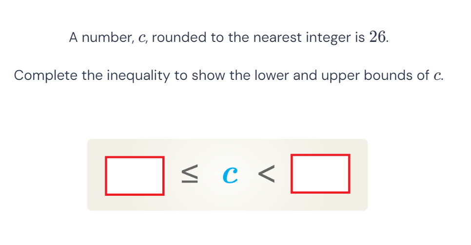 A number c rounded to the nearest integer | StudyX