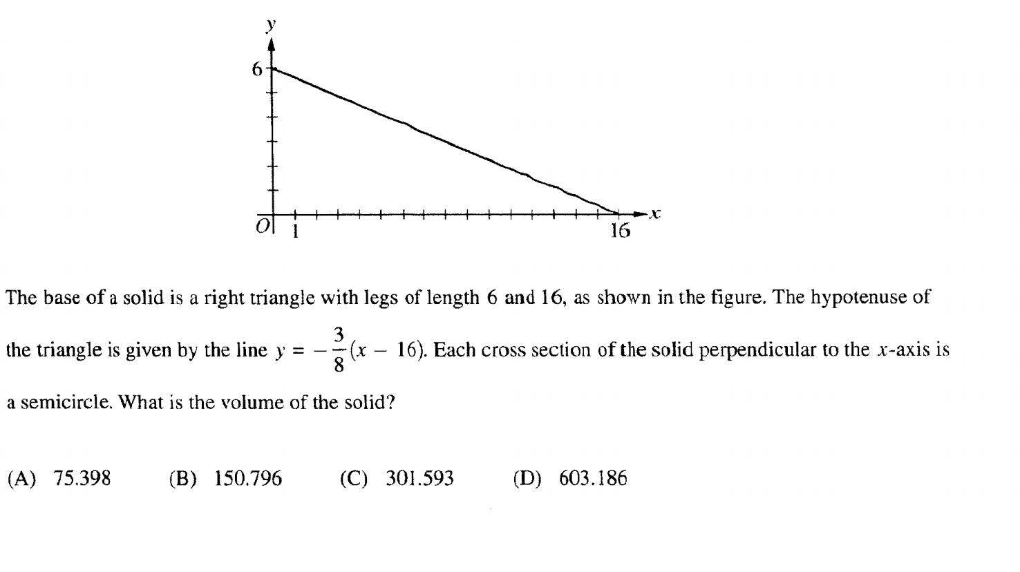 The base of a solid is a right triangle | StudyX
