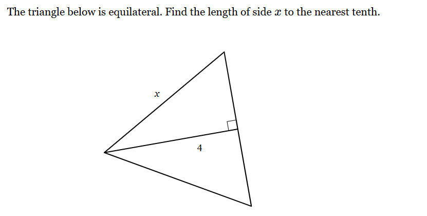 The triangle below is equilateral Find the | StudyX