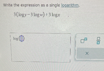Write the expression as a single logarithm3 | StudyX