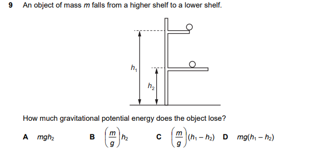 9 An object of mass m falls from a higher | StudyX