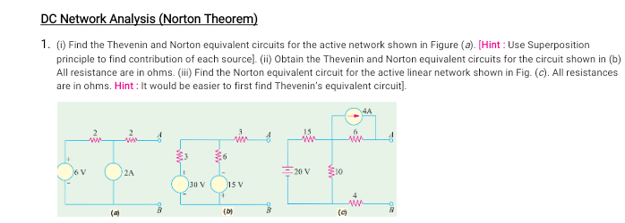 DC Network Analysis (Norton Theorem) 1 (i) | StudyX