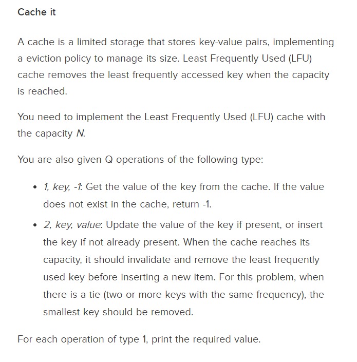 Cache it A cache is a limited storage that | StudyX